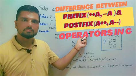 difference between prefix and postfix operators in c lec 2 11 youtube