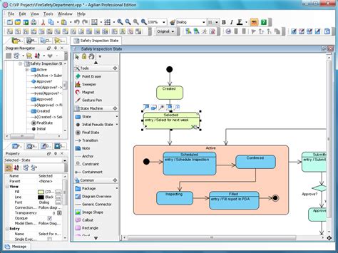 Sample State Machine Diagram