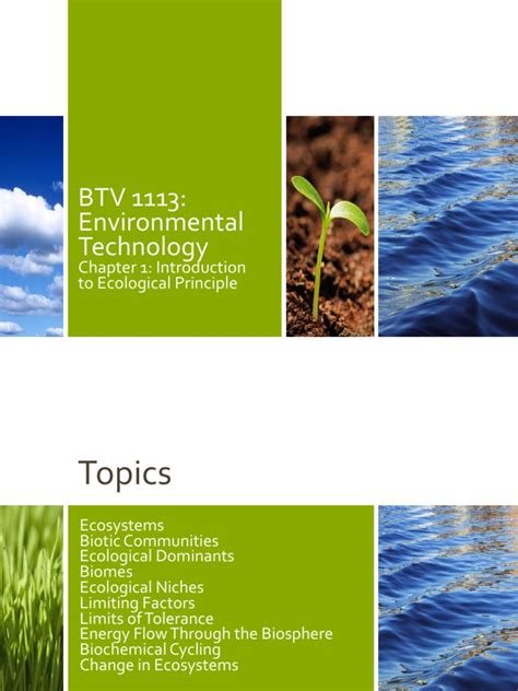 Chapter 1 Introduction To Ecological Principles Pdf Ecology Ecosystem