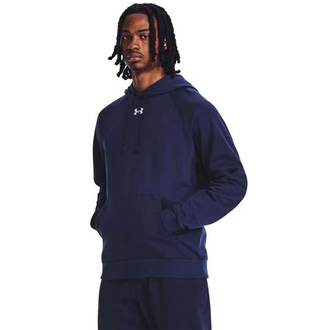 Under Armour Mens Rival Fleece Pullover Hoodie Rebel Sport
