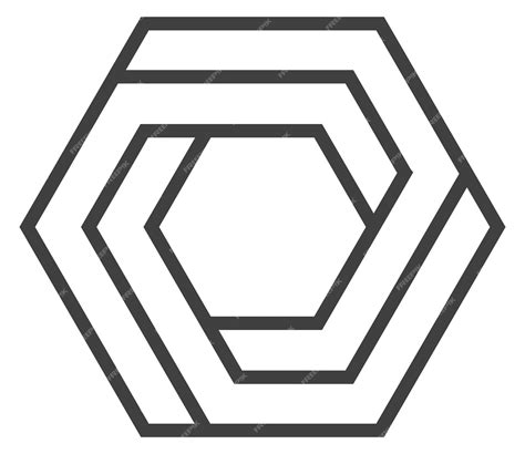 Premium Vector Infinite Hexagon Logo Looped Polygon Line Icon