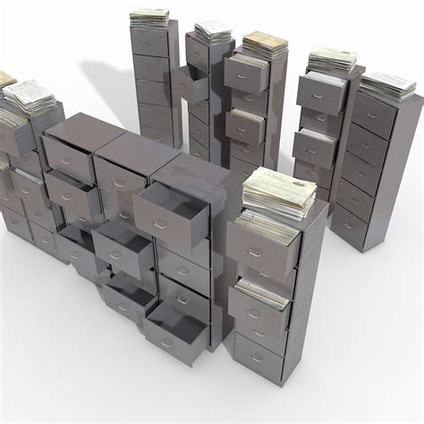 간단한 사무실 문서 캐비닛 3d 모델 29 3ds Dae Fbx Obj Max Free3d