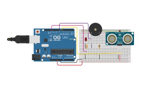 Circuit Design Radar Recul Automobile Tinkercad
