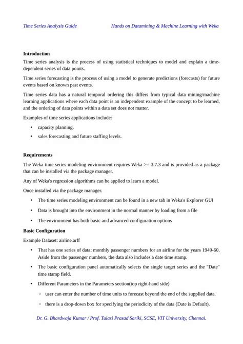 Pdf Time Series Analysis Guide Hands On Datamining And Machine