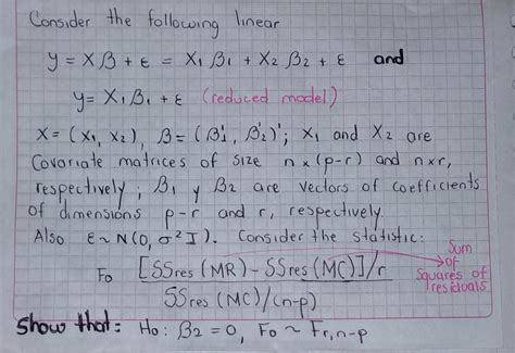 Consider The Following Linear Yxβεx1β1x2β2ε And