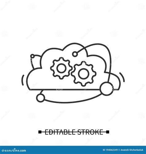 Cloud Computing Icon Concept Of Grid Computing And Remote Data Storage Stock Vector