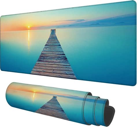 Footbridge Sea Beach Large Mouse Padmeditation Journey Sea Yoga Sunset