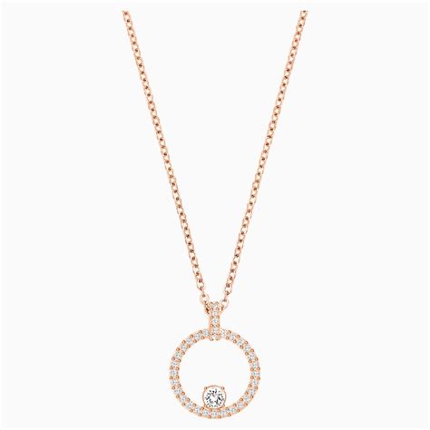 Buy Swarovski Creativity Circle Pendant White Rose Gold Plating Online