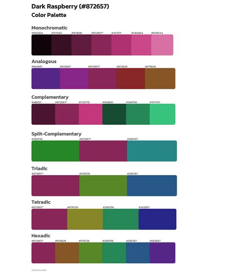 Dark Raspberry Color Palettes