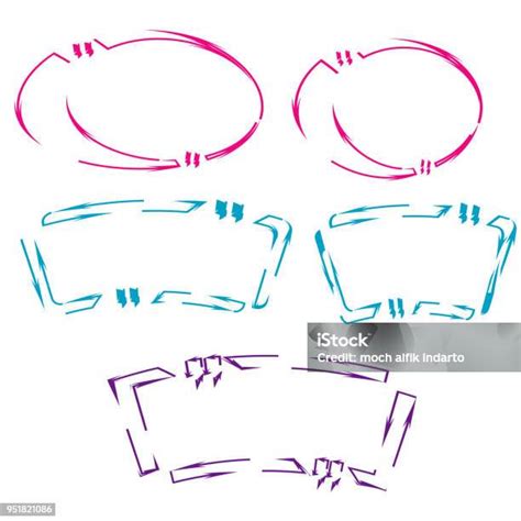 다채로운 개요 거품 연설 견적 상자 템플릿 디자인 그림 흰색 배경에 고립 0명에 대한 스톡 벡터 아트 및 기타 이미지 0명 기포 대화 풍선 문자 기호 Istock