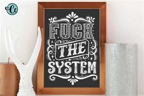 Fck The System T Shirt Design Texture Illustrations ~ Creative Market