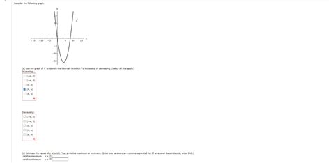 Solved Consider The Following Graph Y Chegg Com