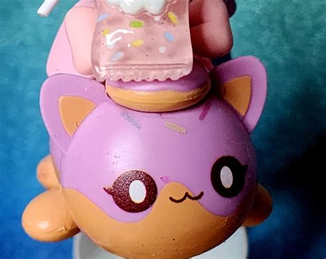 Handmade Aphmau Donut Cat Keychain With Wristlet Etsy