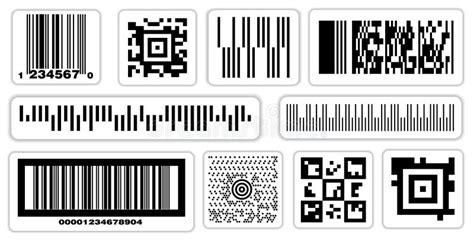 Set Of Various Barcode Label Or Scan Barcode Bars Supermarket Or Retail