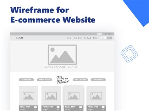Wireframe E Commerce Web Site