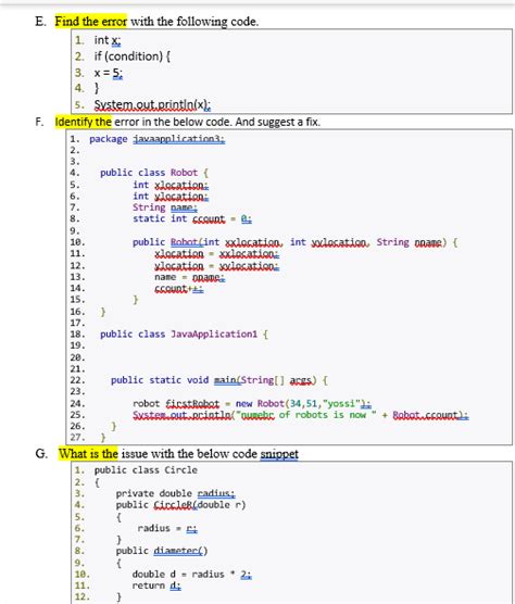 Solved Find And Debug The Errors In The Following Exercise