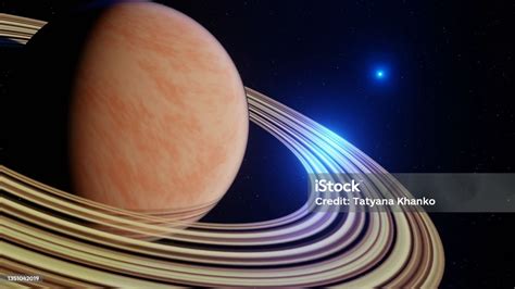 3d 렌더 깊은 공간에서 가스 거대한 행성 토성 행성과 고리 클로즈업 별이 빛나는 하늘의 행성 토성 토성에 대한 스톡 사진 및 기타 이미지 Istock
