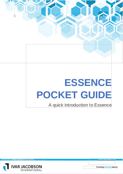 Essence Pocket Guide Agile Toolkit Ivar Jacobson International