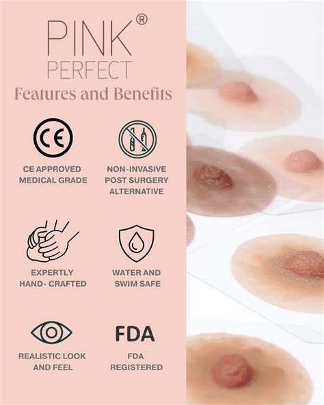 Pink Perfect Prosthetic Nipples In Soft Pink