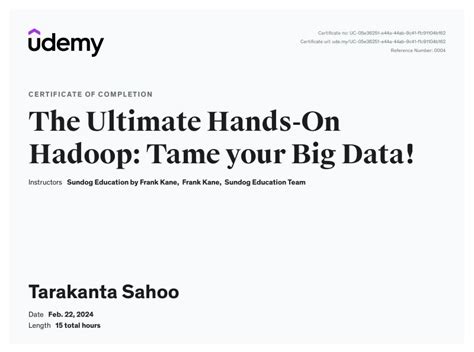 Bigdata Hadoop Udemy Datascience Tarakant Sahoo