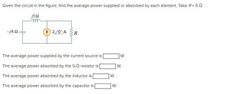 [solved] given the circuit in the figure find the averag