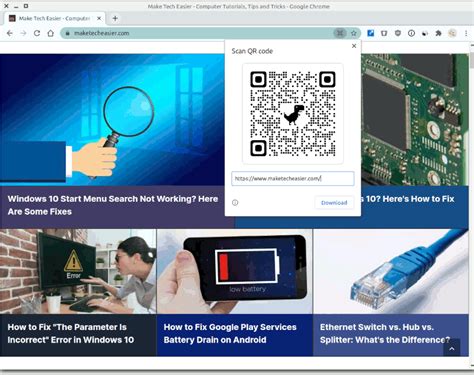 How To Create A QR Code Instantly In Google Chrome