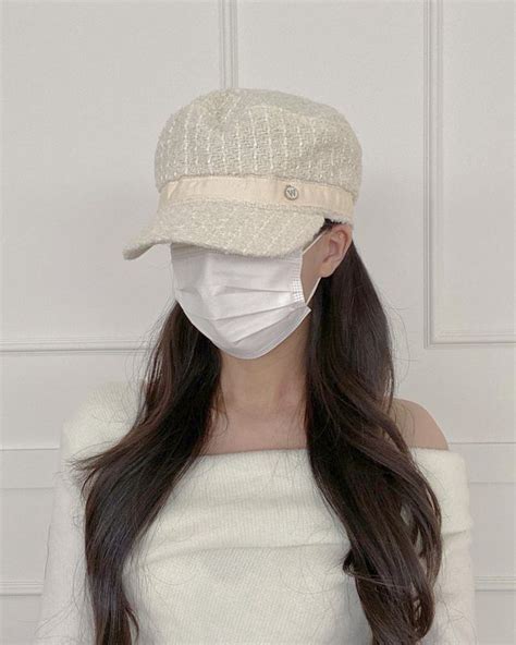 어나더블룸 트위드 마도로스 모자 헌팅캡 여성모자 제니모자 위시버킷