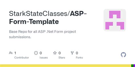 Github Starkstateclassesasp Form Template Base Repo For All Asp