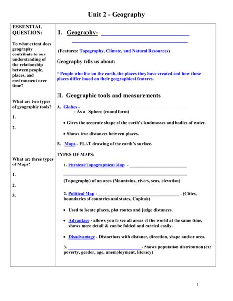 GUIDED Geo Notes Cornell