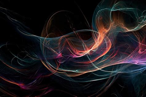 Premium Photo Abstract Digital Fractal Fantasy Design Wave