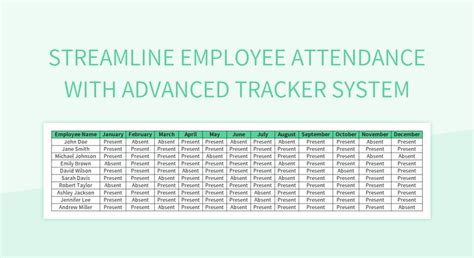 Free Employee Attendance Tracker Templates For Google Sheets And Microsoft Excel Slidesdocs