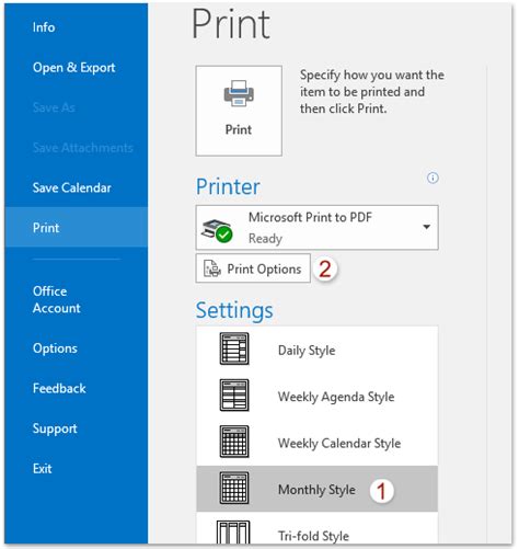 How To Print A Whole Full Year Of Calendar In Outlook