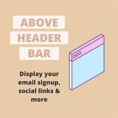 Above Header Bar Email Signup Social Links And More Mathilde Gauvain