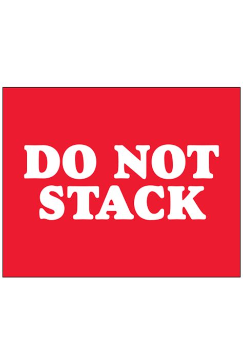 3 X 5 Do Not Stack Label 500 Per Roll