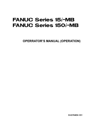 Fanuc Manuals User Guides CNC Manual