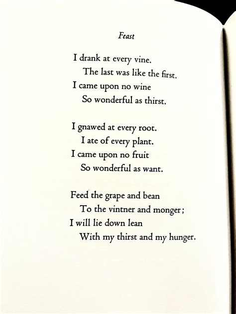 Poem Feast By Edna St Vincent Millay Rpoetry