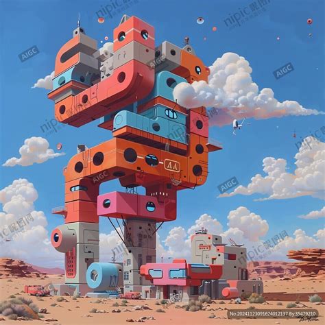 Ai创作图3d立体插画风格 科幻立体画 超现实主义建筑 科幻画作 超现实主义画作 科幻题材插画 立体像素画 3d概念艺术 3d超现实主义 超现实主义意境画 流行超现实主义 立体主义绘画 科幻