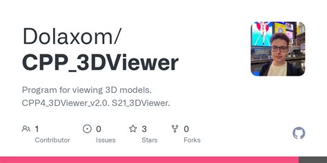 Github Dolaxomcpp3dviewer Program For Viewing 3d Models Cpp4