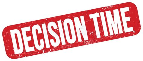 Decision Time Text On Red Grungy Stamp Sign Stock Illustration