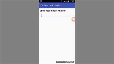 How To Keep Watch On Edittext Content While User Inputs Data Android