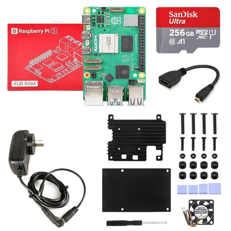 Kit Completo Raspberry Pi 5 4gb Gabinete Metalico 256gb Fan ⋆ Starware