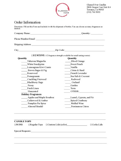 Fillable Online Generic Order Form Fax Email Print PdfFiller