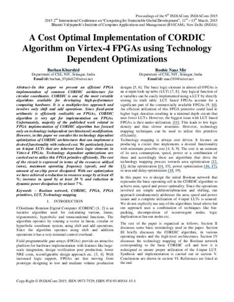 Pdf Cordic Sayantam Sarkar