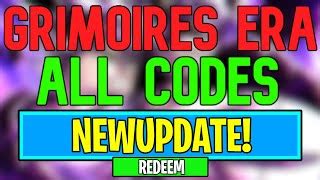 New Update Roblox Grimoires Era Codes 2024 July Grimoires Era Codes Grimoires Era Code Antonboc