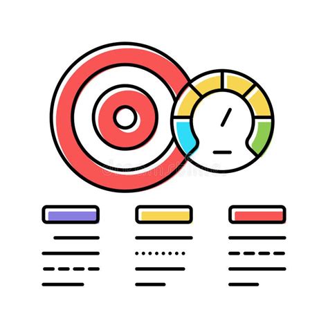 Tâche D exécution Optimisation De L icône De Couleur Illustration de