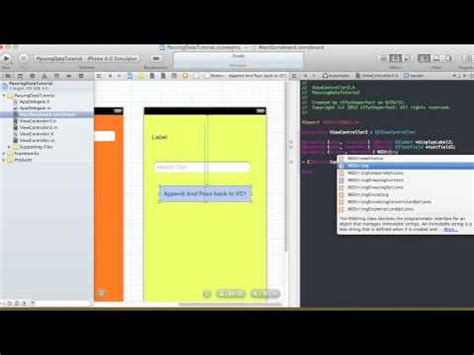 Passing Data Between ViewControllers Xcode Part YouTube