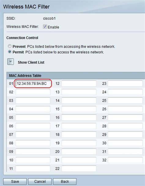 Mac Filtering For An Ssid On The Rv110w Cisco