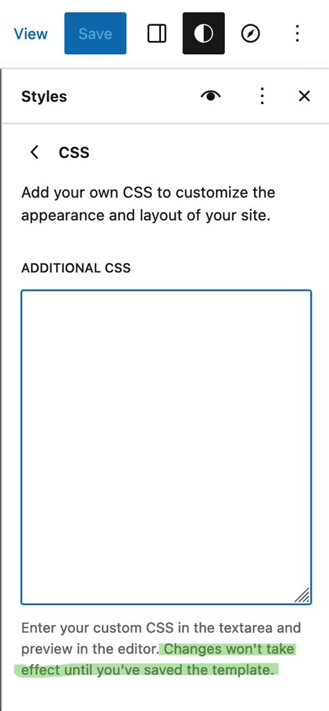Global Styles Custom Css Help Text Wording · Issue 46669 · Wordpressgutenberg · Github