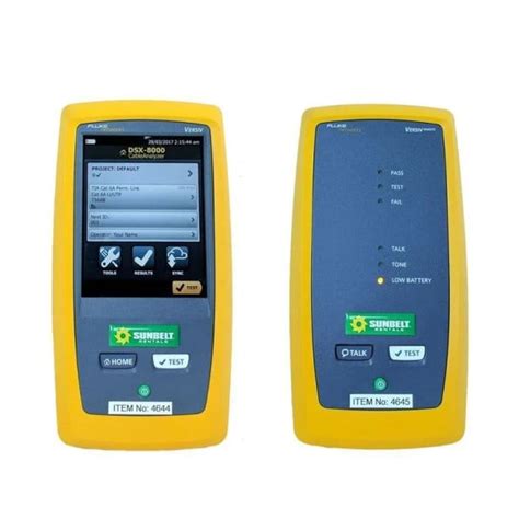 Fluke Dsx 8000 Cat8 Cable Analyzer With Single Mode Modules Hire Sunbelt Rentals Test