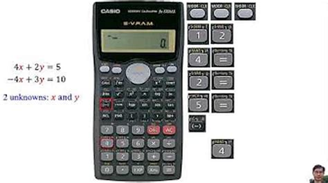 Spm Mathematics Revision 30 Solve Simultaneous Equations By Using Scientific Calculator